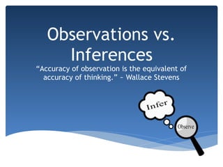 Observation & Inference: Notes | PPT
