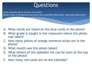 Observation & Inference: Notes | PPT