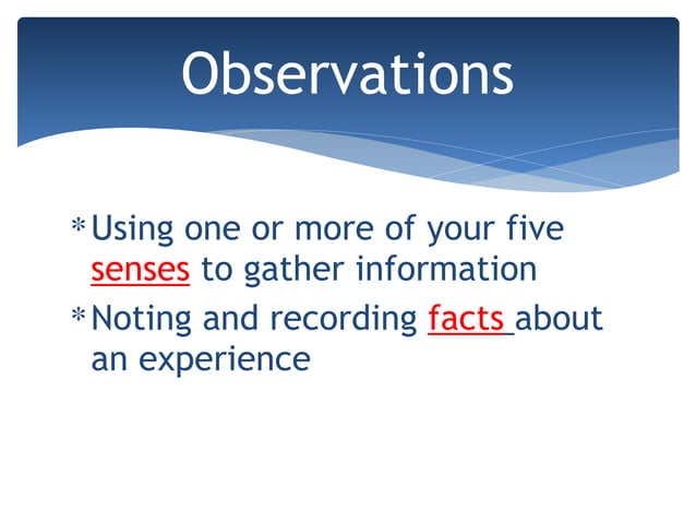 Observation & Inference: Notes | PPT