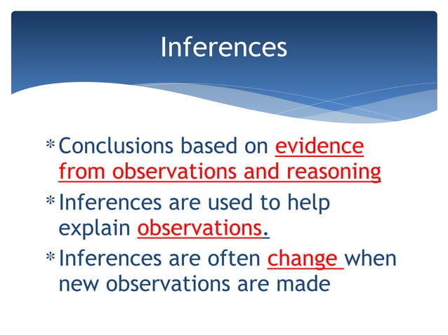 Observation & Inference: Notes | PPT