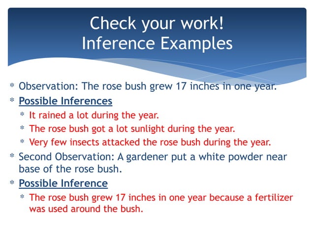 Observation & Inference: Notes | PPT
