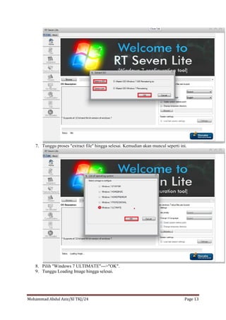 2015-24. mohammad abdul aziz - reamastering windows 7 menggunakan rt7 lite | PDF