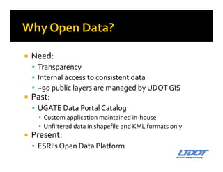 Utah Department of Transportation Open Data | PDF | Internet | Computing