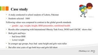 nutritional survey in school going children | PPTX