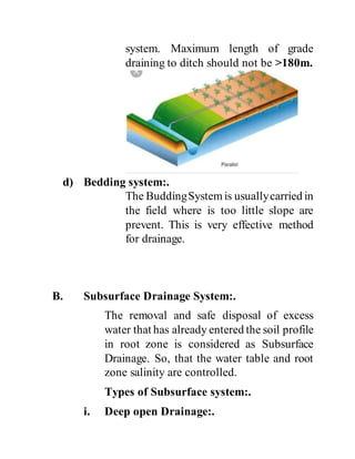 Agriculture Land Drainage | DOCX