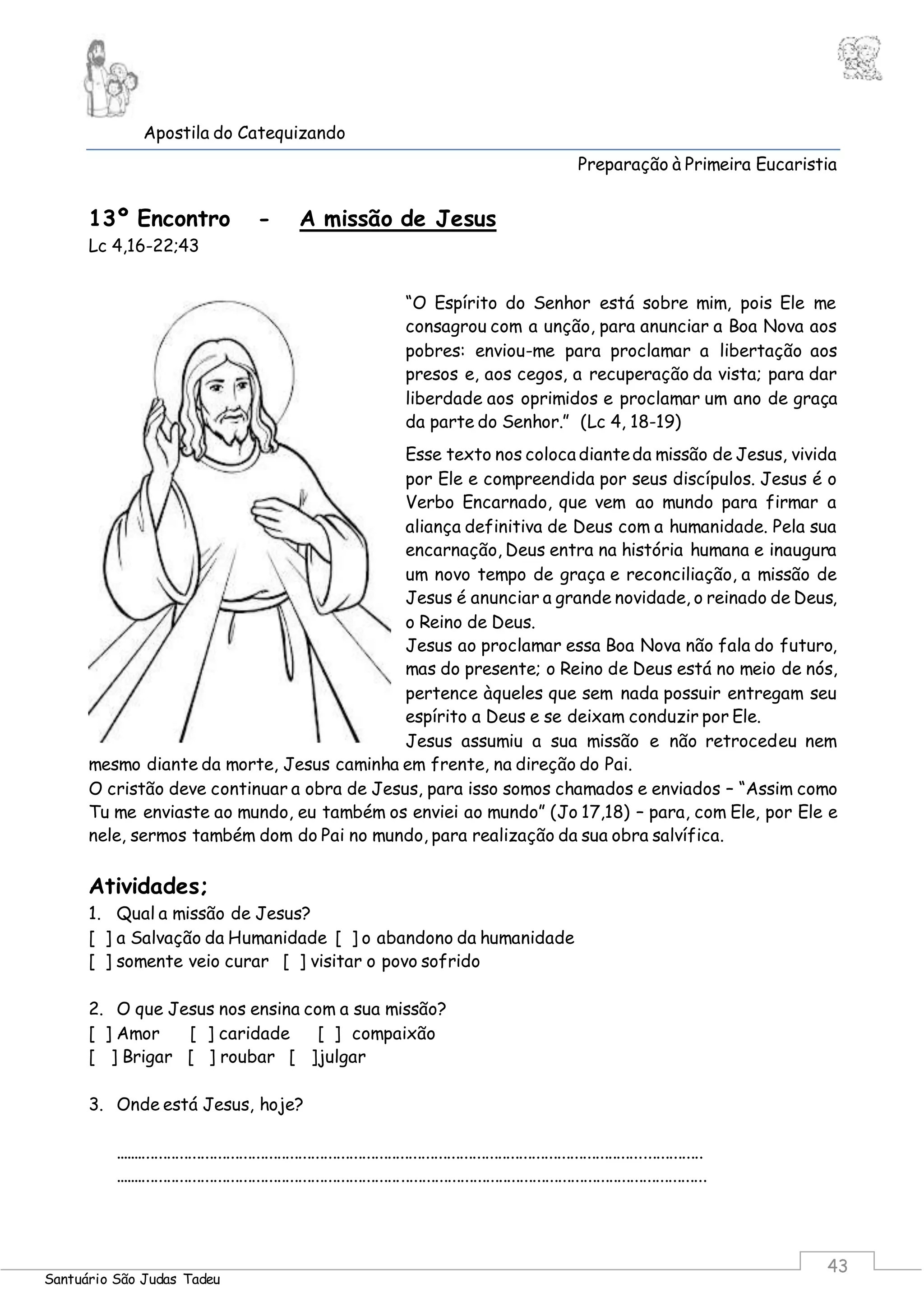 2015 apostila catequese primeira eucaristia | DOCX