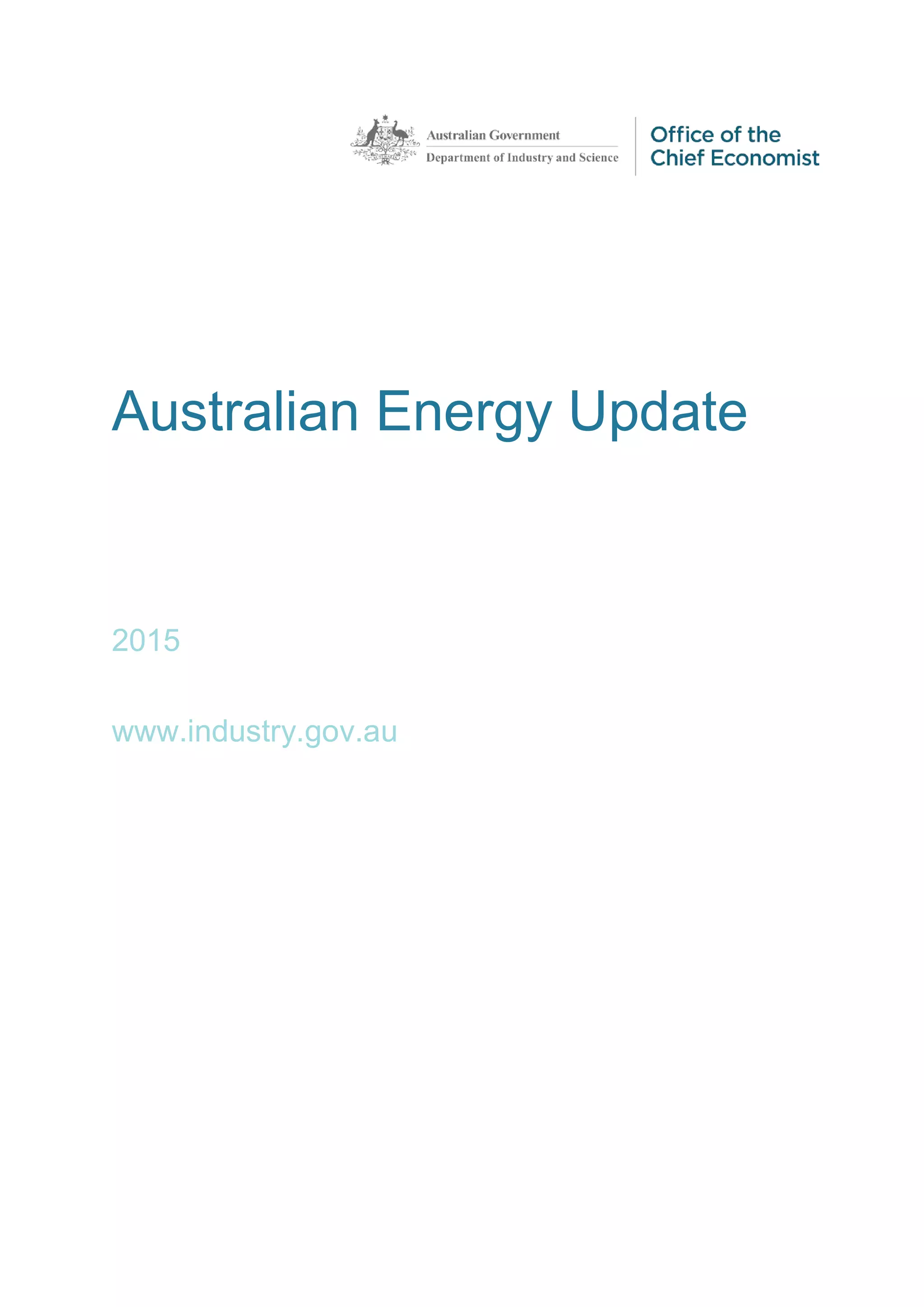 2015 Australian Energy Statistics | PDF