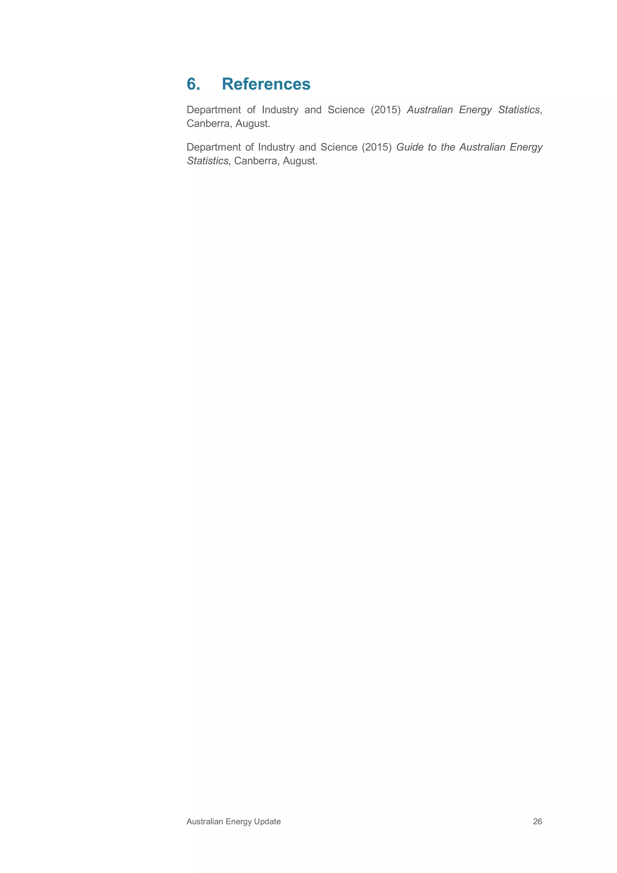2015 Australian Energy Statistics | PDF