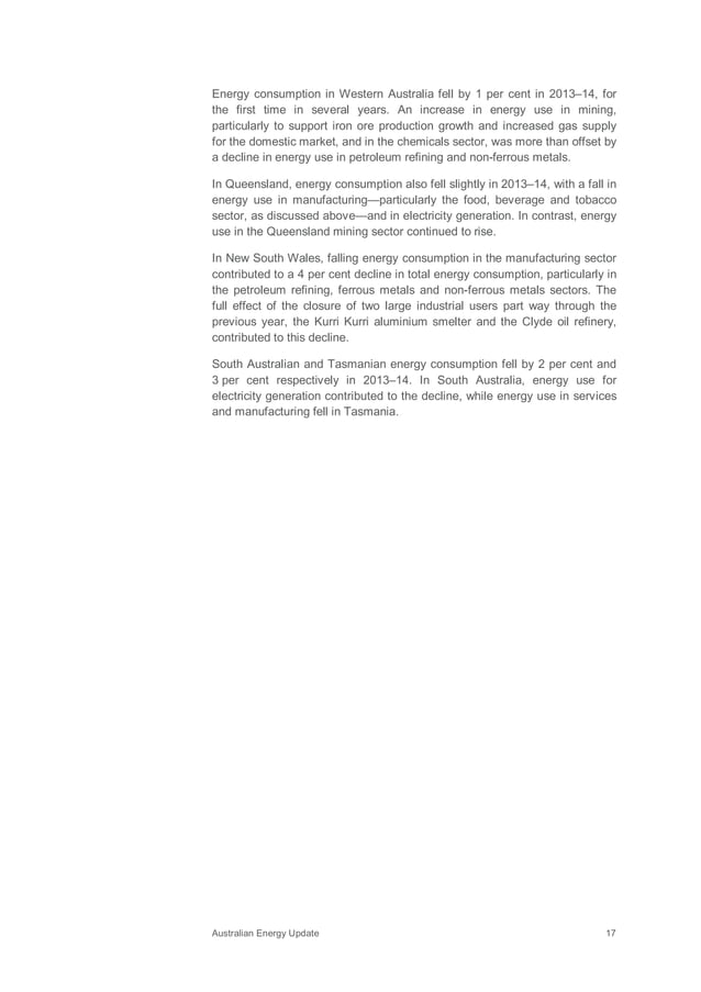 2015 Australian Energy Statistics | PDF | Power and Energy Industry | Industries