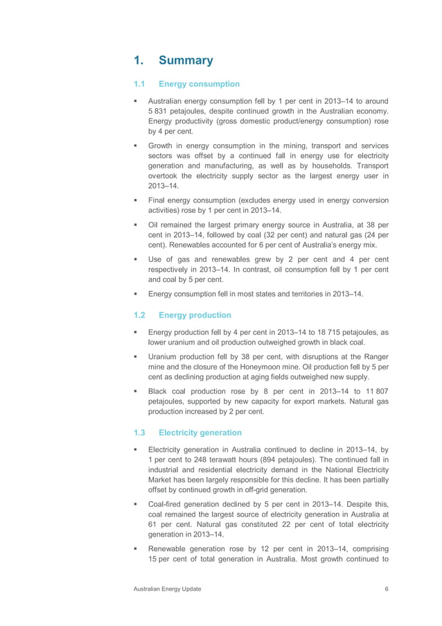 2015 Australian Energy Statistics | PDF | Power and Energy Industry | Industries