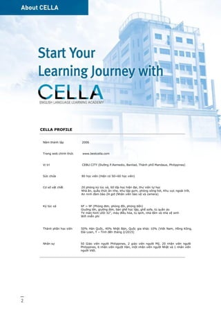 CELLA - Brochure trường Anh ngữ CELLA - Cebu | PDF