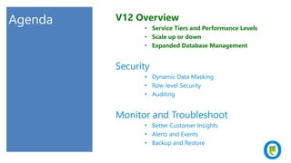 Azure SQL DB V12 at your service by Pieter Vanhove | PPTX | Databases ...