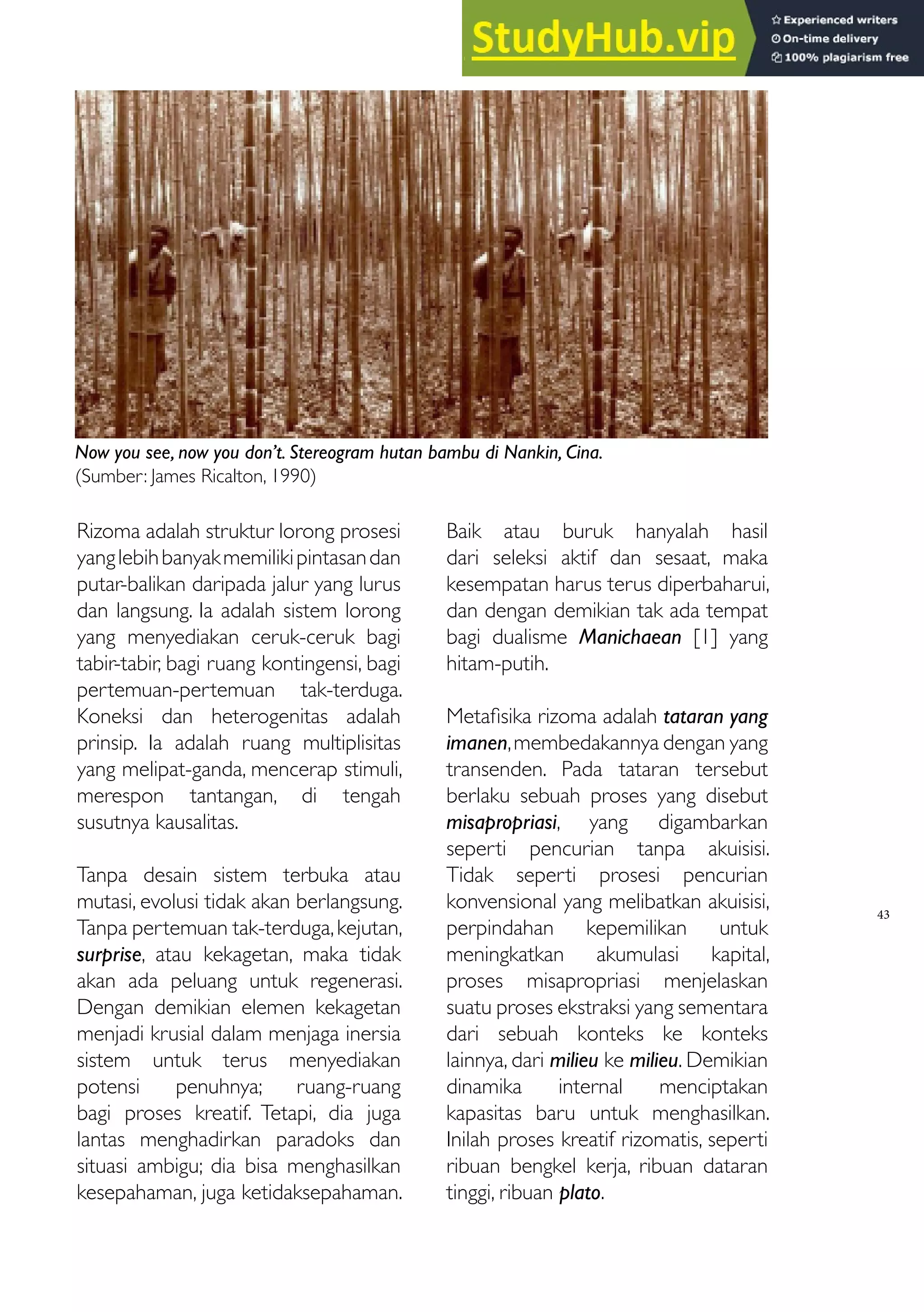 2015 - Esai Arsitektur Rizoma (Ruang) | PDF