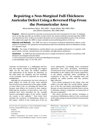 2015 heinz-repairing a non-marginal full-thickness auricular defect ...