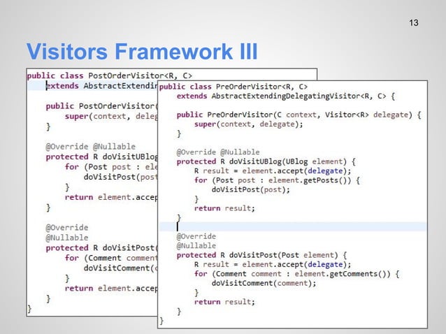 Visitors Framework Generator | PPT