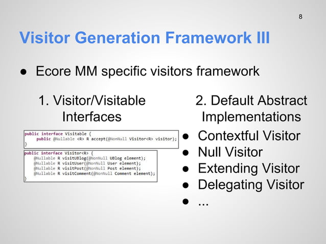 Visitors Framework Generator | PPT