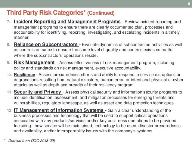 2015 LOMA Conference - Third party risk management - Session 20