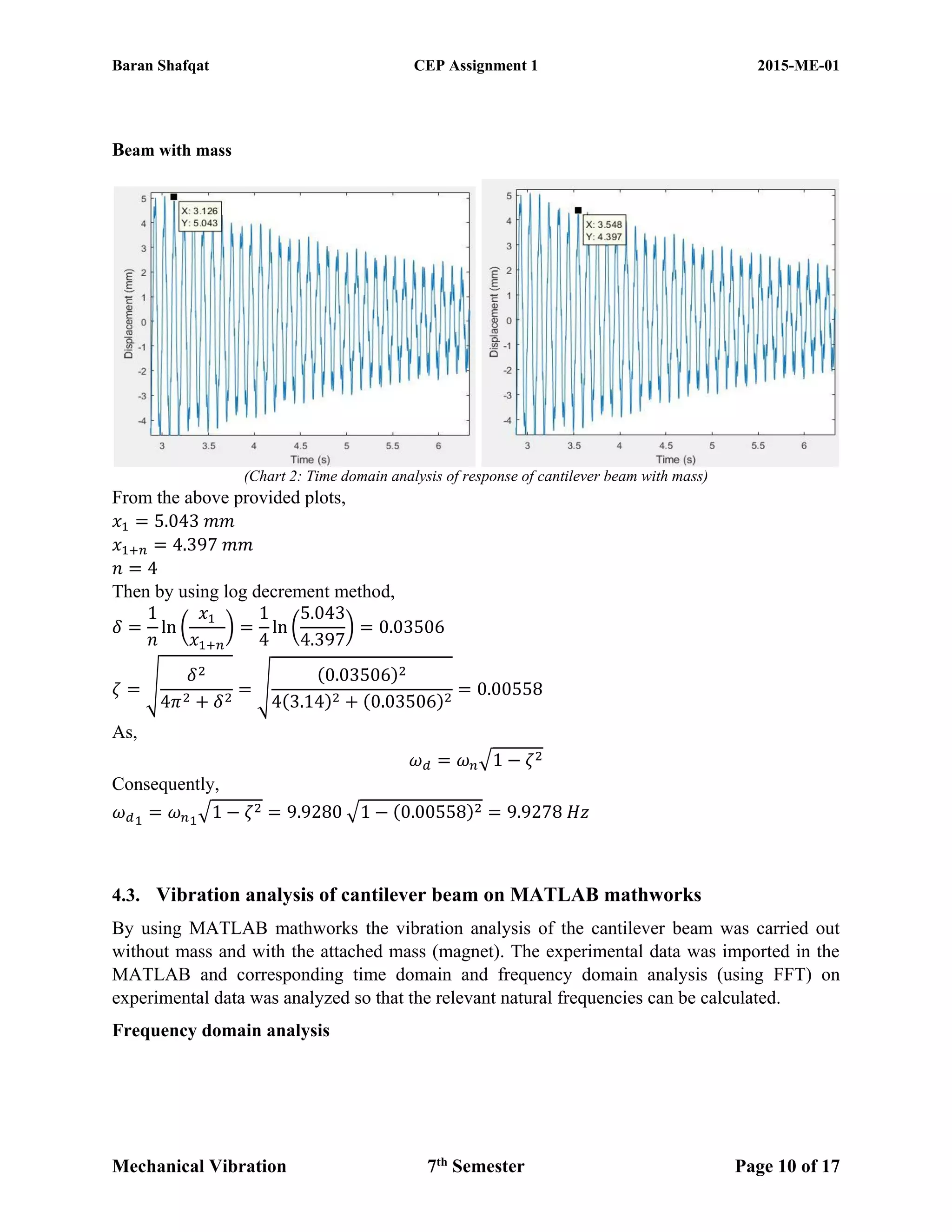 Vibration Analysis And Modelling Of Cantilever Beam Pdf Physics