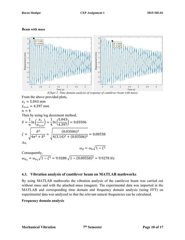 Vibration analysis and modelling of cantilever beam | PDF | Physics ...