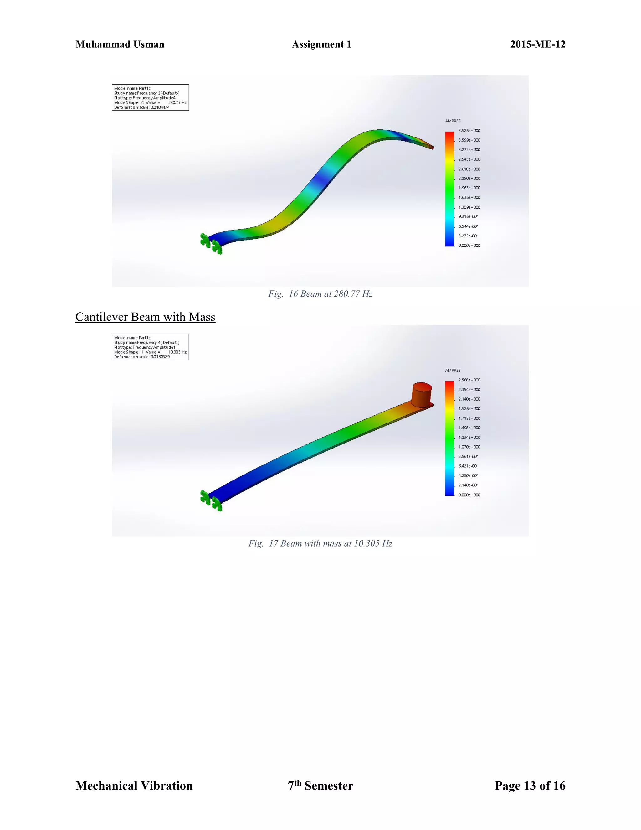 Vibration Analysis and Modelling of a Cantilever Beam | PDF
