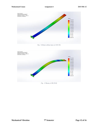 Vibration Analysis and Modelling of a Cantilever Beam | PDF