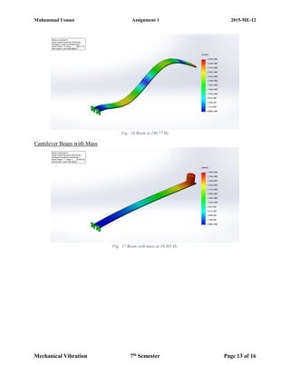 Vibration Analysis and Modelling of a Cantilever Beam | PDF