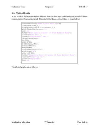 Vibration Analysis and Modelling of a Cantilever Beam | PDF