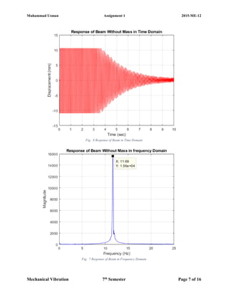 Vibration Analysis and Modelling of a Cantilever Beam | PDF