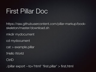 PharoDAYS 2015: Pillar - One format to rule them all by Damien Cassou and Stephane Ducasse | PPT ...