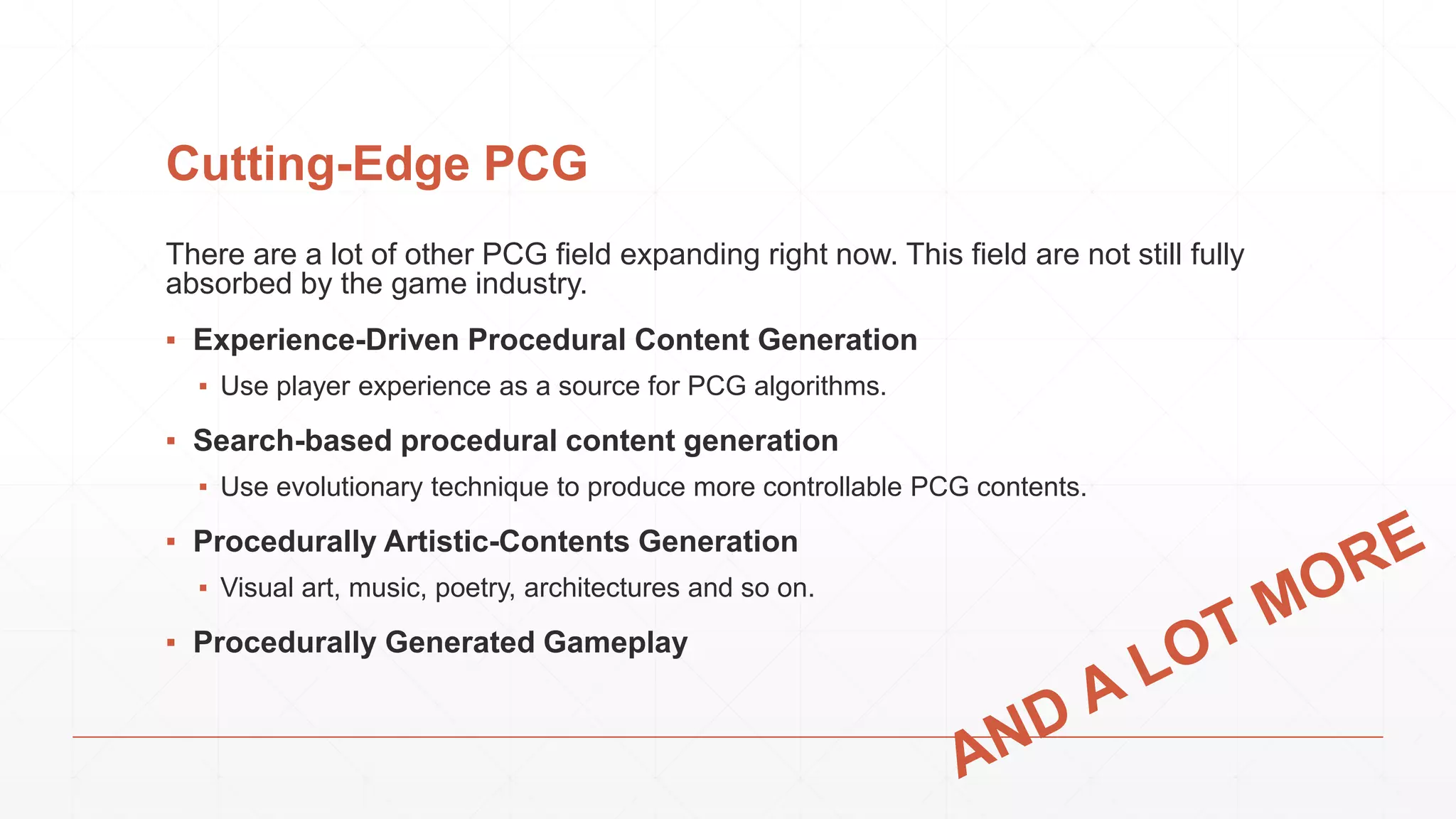 Introduction to Procedural Contents Generation | PPTX