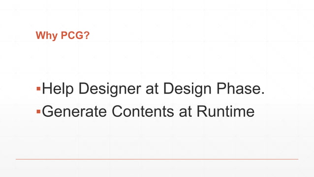 Introduction to Procedural Contents Generation | PPTX