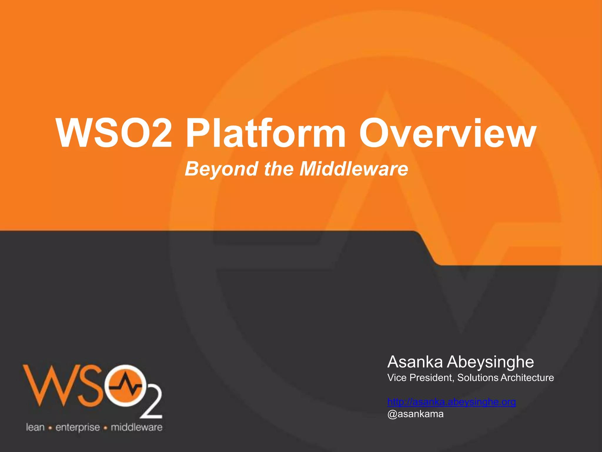 Understanding the WSO2 Platform | PPTX