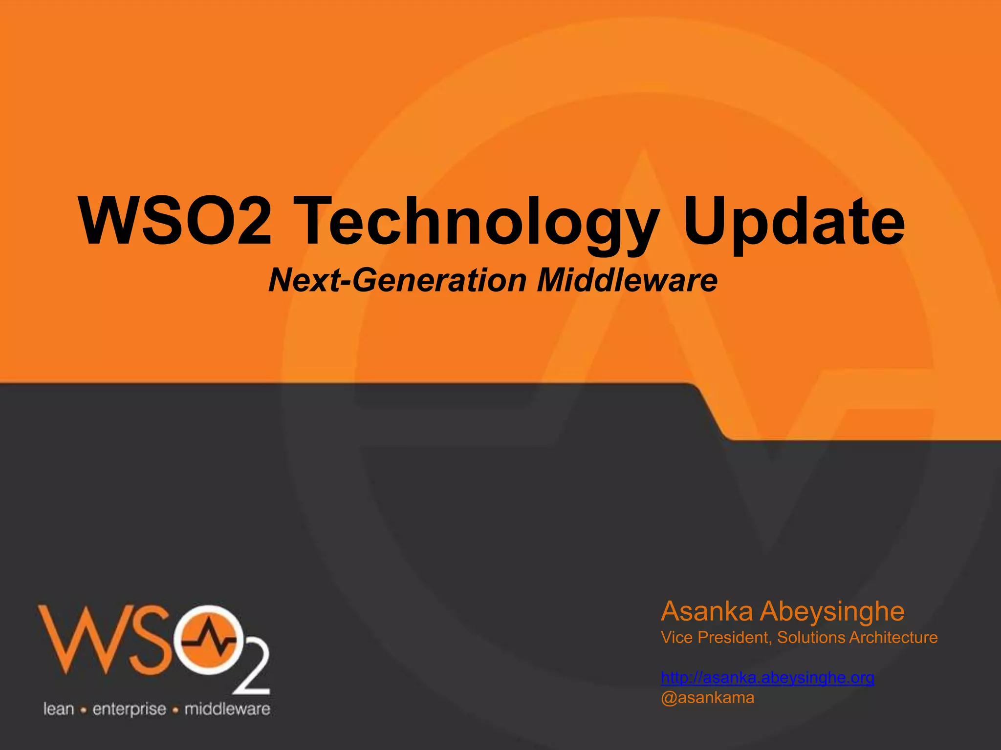 WSO2 Technology Update | PPT