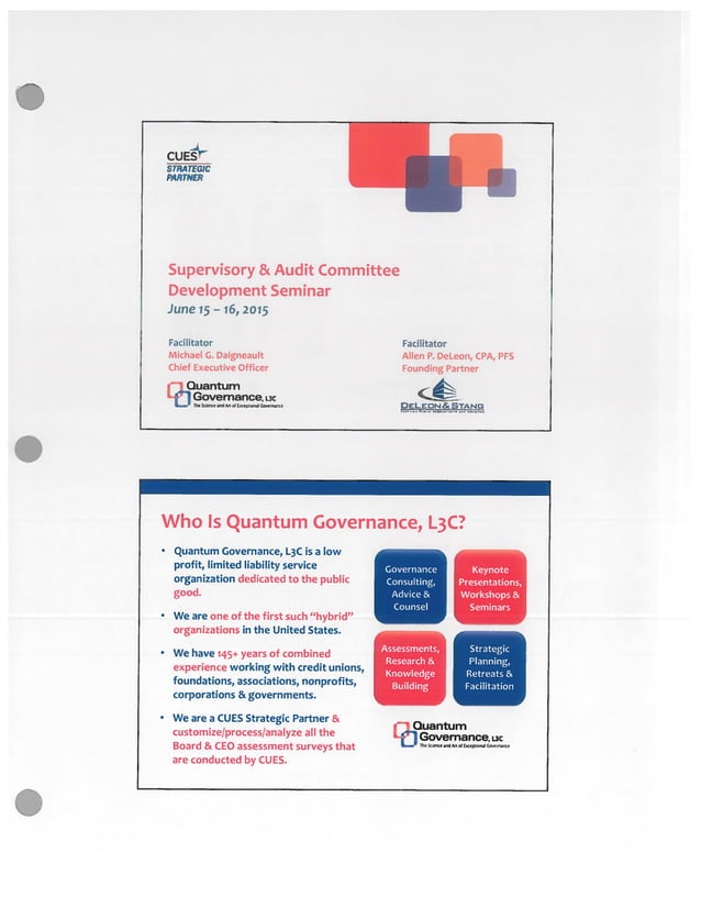 Credit Union Supervisory Committee Development | PDF