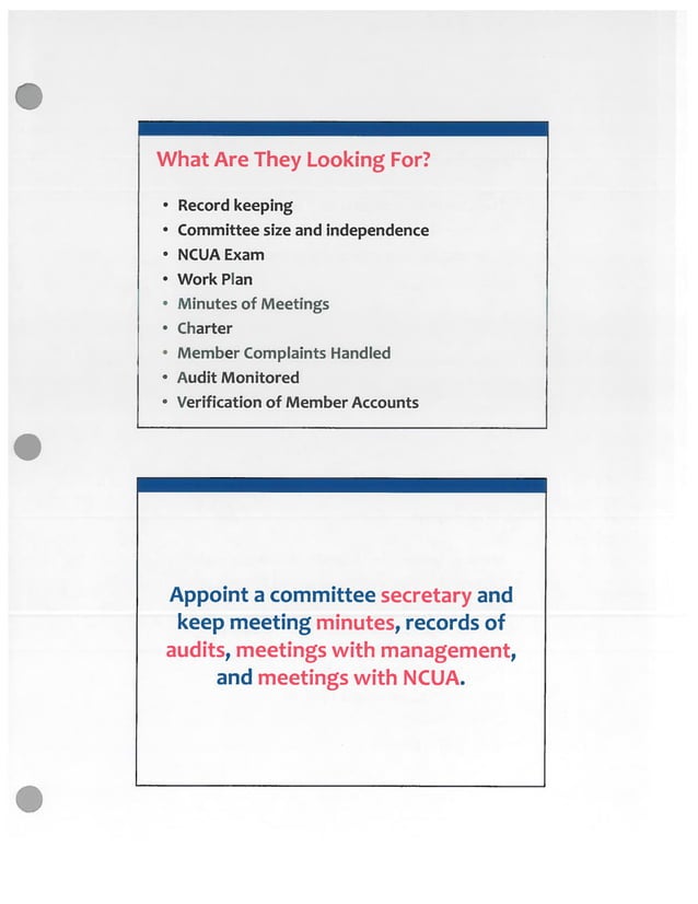 Credit Union Supervisory Committee Development | PDF