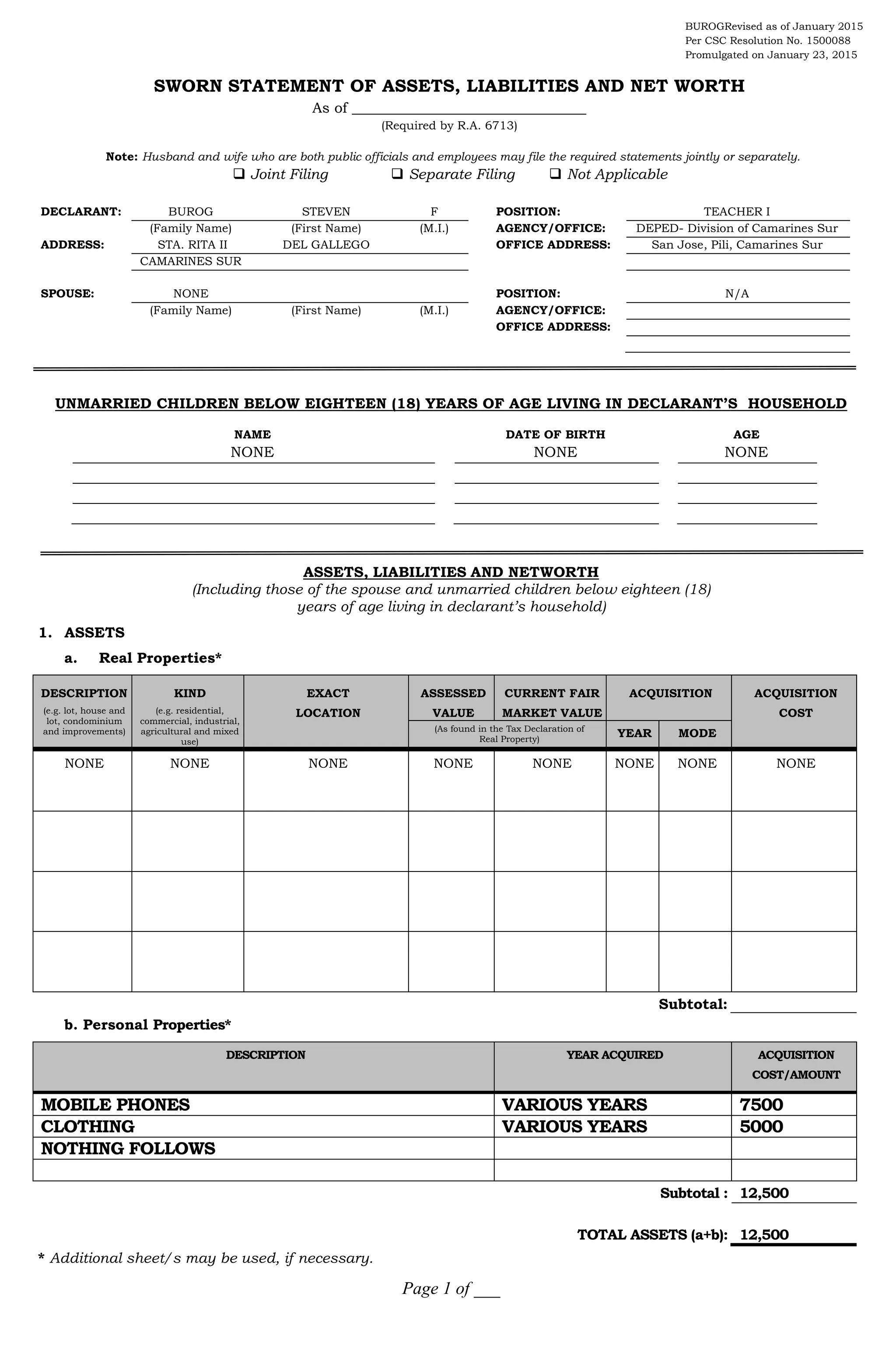 2015-saln-form__1_.doc SSSSSSSSSSSSSSSSSSSSSSSSSS | PDF