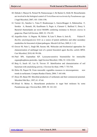 A REVIEW ON APPLICATIONS OF BIOSURFACTANTS PRODUCED FROM UNCONVENTIONAL ...