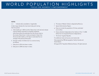 Datos de la población mundial 2015. (Population Reference Bureau) 2015 world-population-data ...