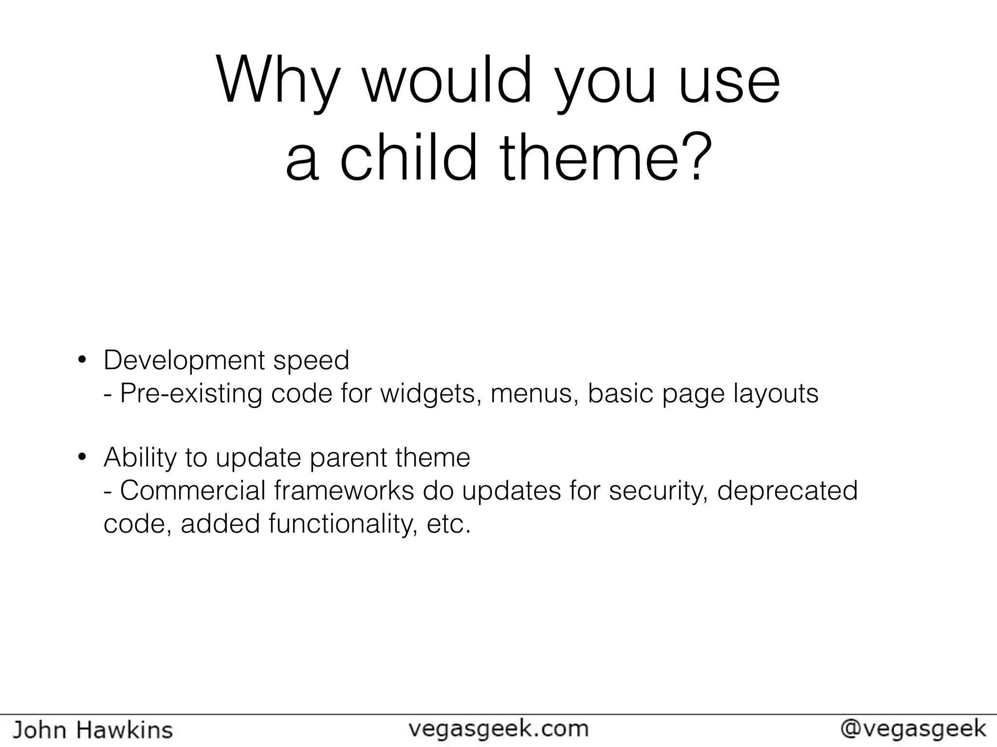 Intro to child themes | PPT
