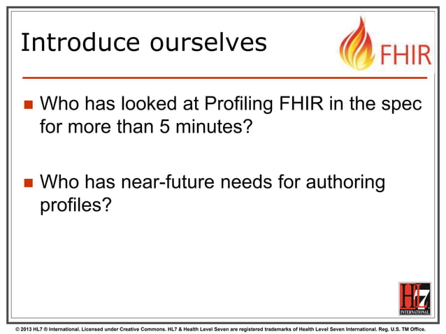 FHIR Profiling tutorial | PPT
