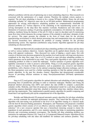 Production Scheduling in a Job Shop Environment with consideration of ...