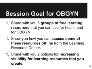 Free and Open Information Resources Available for OBGYN Education | PPTX