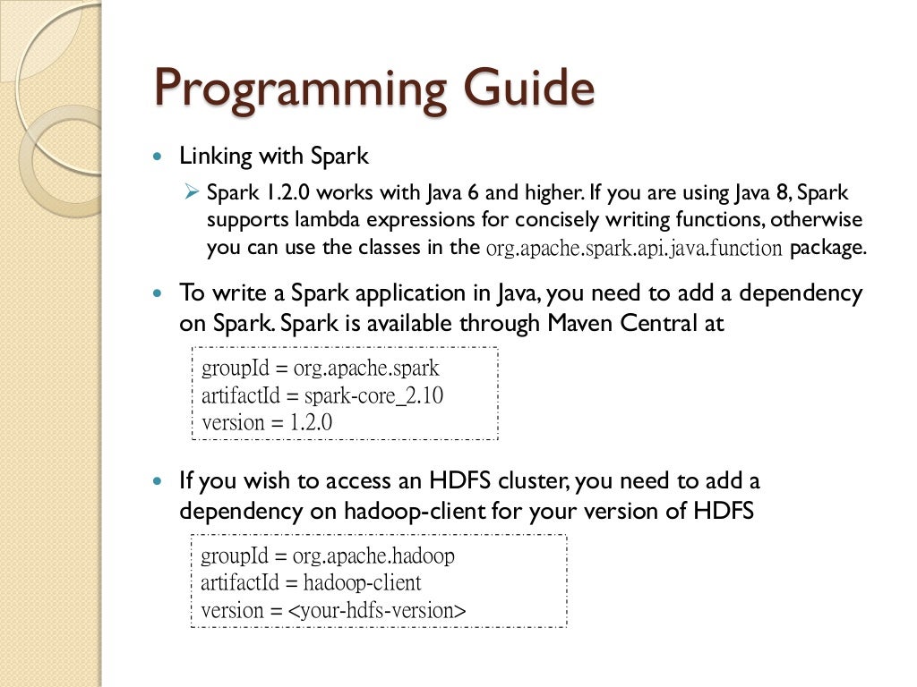 Hadoop Spark Introduction 20150130