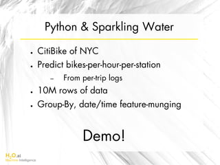 Machine Learning with H2O, Spark, and Python at Strata 2015 | PPT