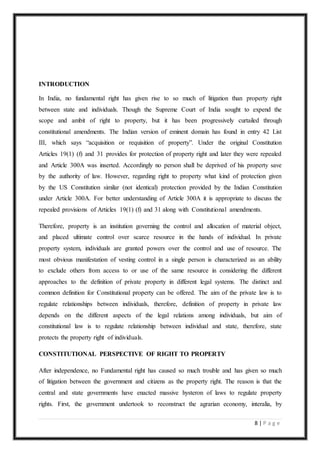 land laws project on right to acquire and disposal of property | DOCX