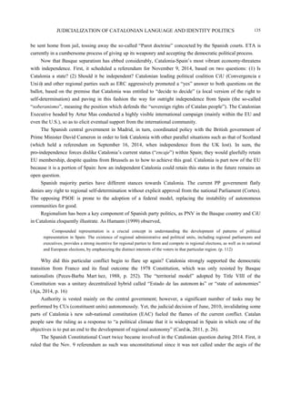 2015 02 judicialization of catalonian language and identity politics | PDF