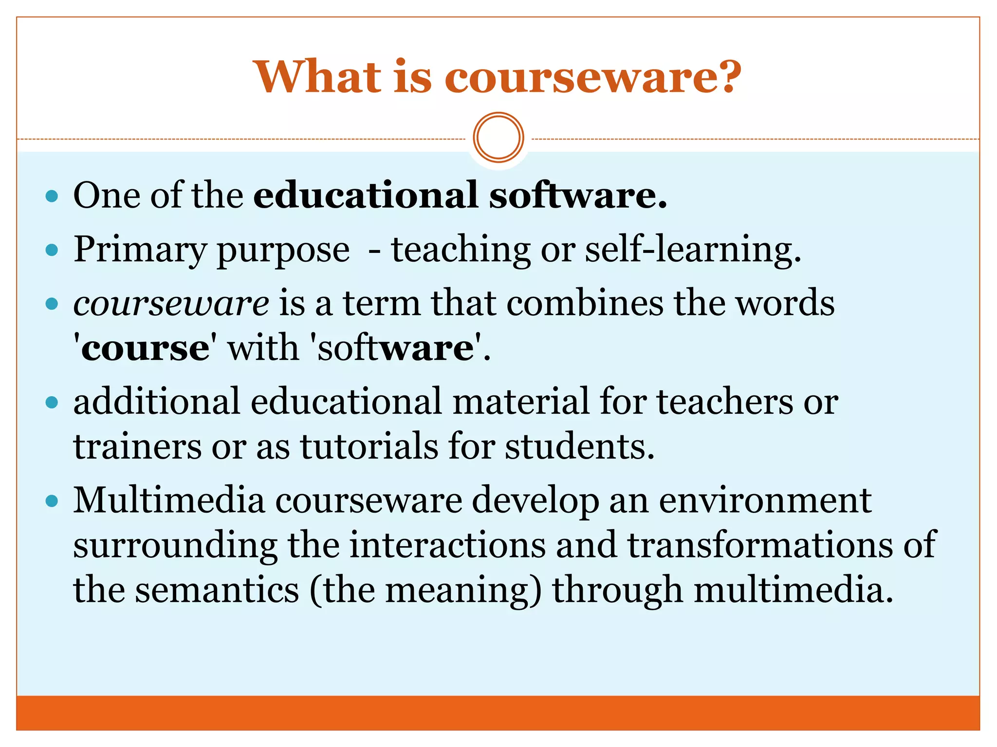 courseware and storyboard | PPTX
