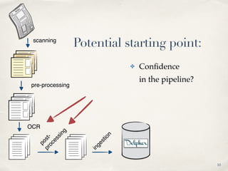 Estimating the Impact of OCR Quality on Research Tasks in the Digital Humanities | PPT