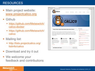 Metaswitch Project Calico | PPT