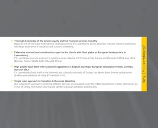 EY Valuation & Business Modelling - Luxembourg office | PDF